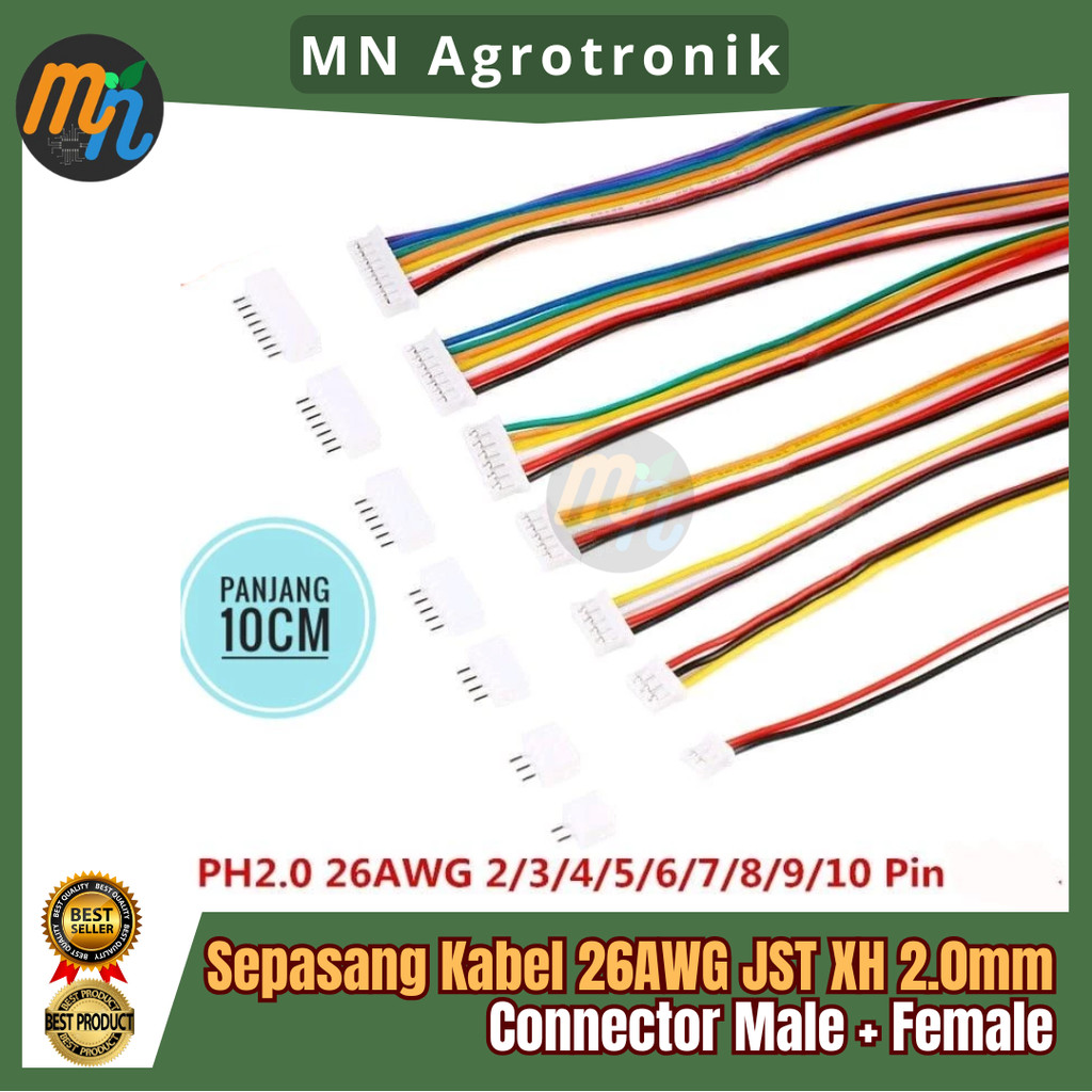 Jual Sepasang Kabel Mini Micro 26AWG JST XH 2.0mm | Shopee Indonesia