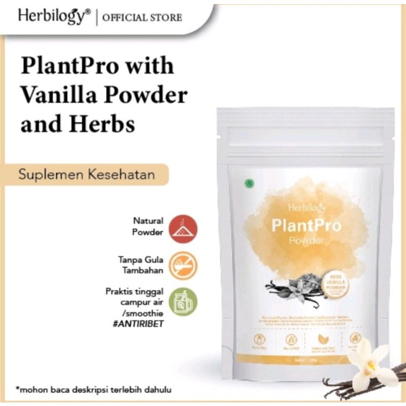 Jual HERBILOGY PLANTPRO VANILLA 280GR - BUBUK PROTEIN PLANT BASED RASA ...