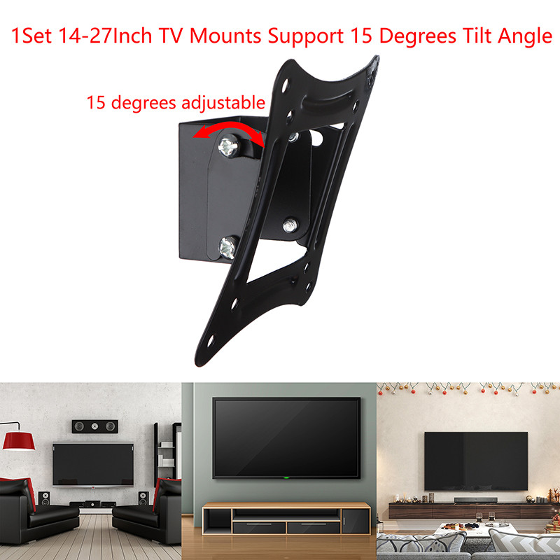 Jual 1Set 14-27In TV Mounts LCD LED Monitor Wall Mount Bracket Fixed ...