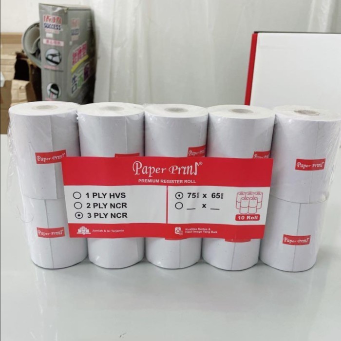 Jual Kertas Struk Kasir Telstruk / Register Roll Paperpryns 3 Ply NCR ...