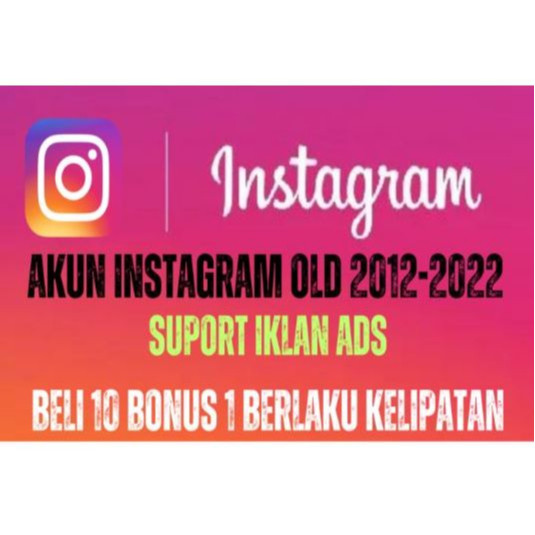 Jual Akun Instagram Tua Bisa Untuk Iklan IG Ads (Beli 10 Gratis 1 ...
