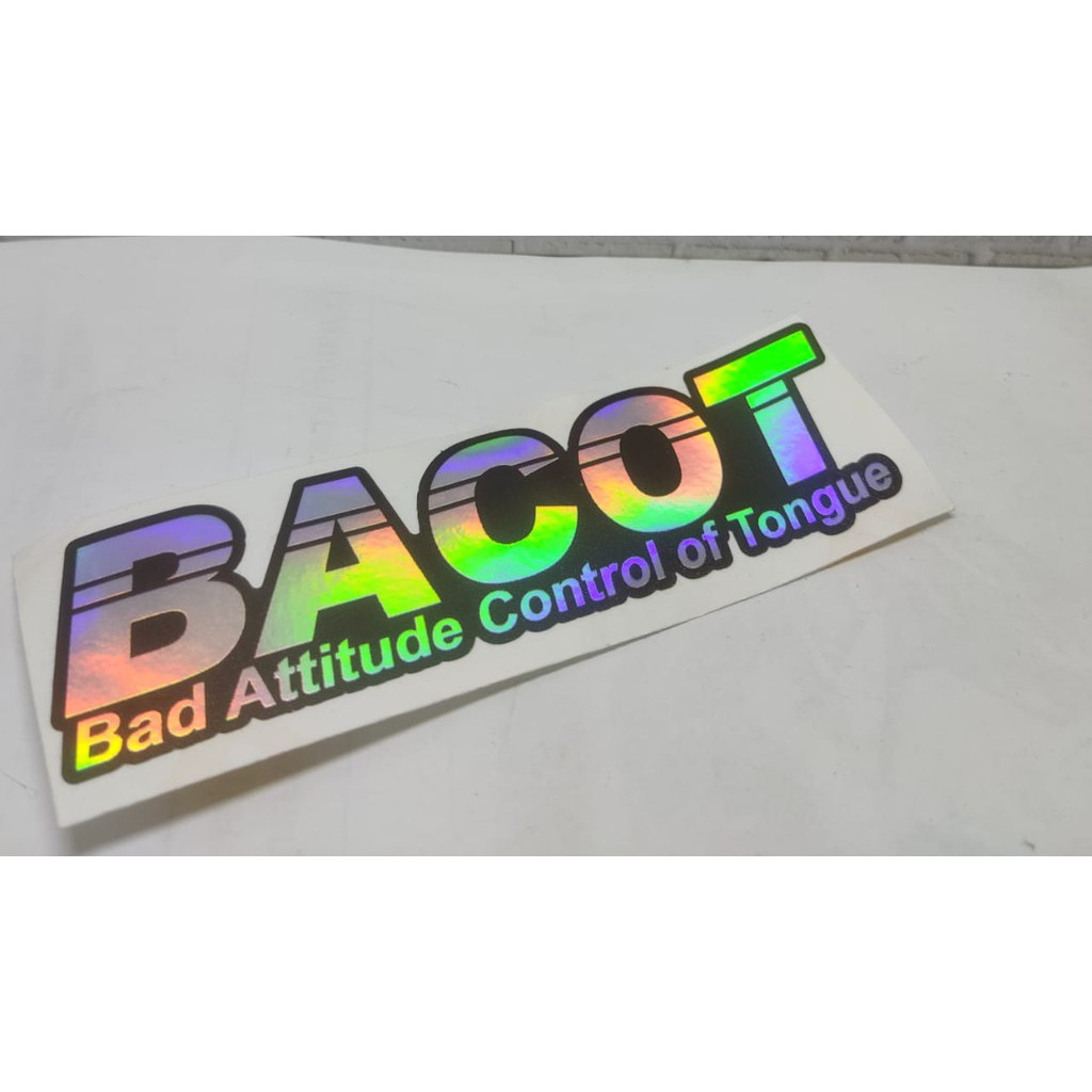 Jual stiker STICKER BACOT 12 CM | Shopee Indonesia
