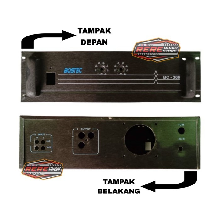 Jual Box Power Amplifier 2 Potensio BOSTEC BC-300 / BC 300 Muat Trafo 10Amper | Shopee Indonesia
