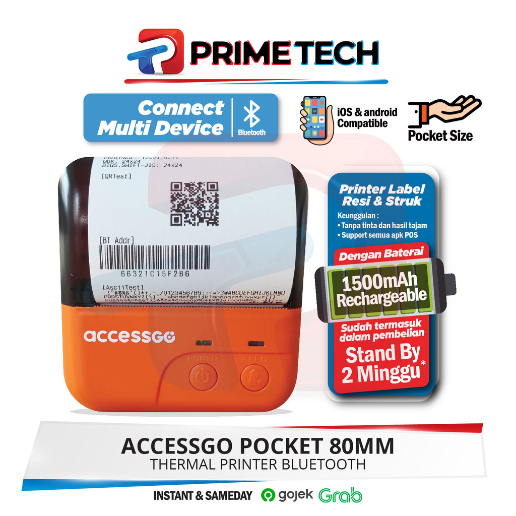 Jual PRINTER THERMAL 80mm Accessgo Pocket Mini Printer Thermal ...