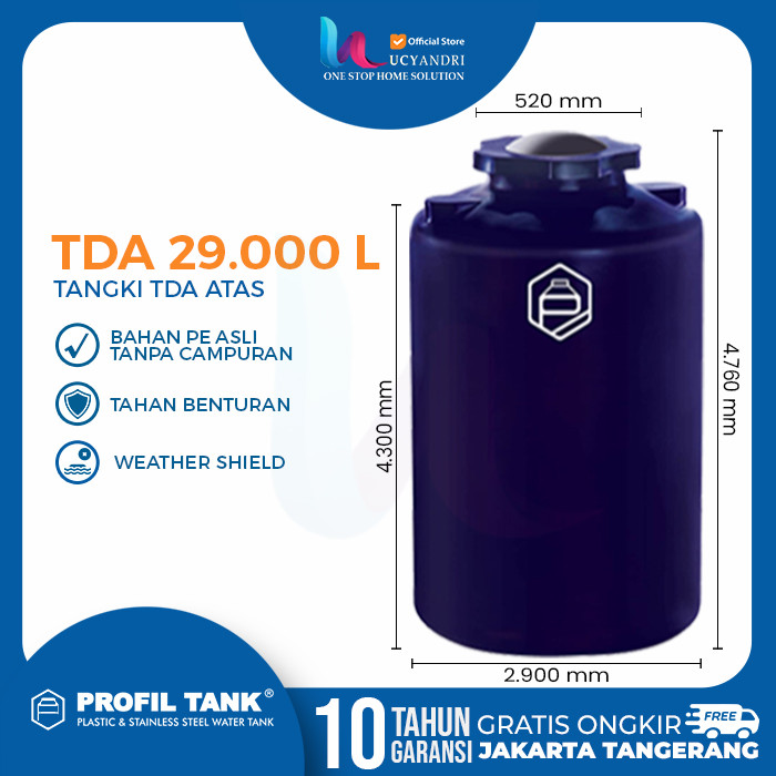 Jual Toren Air Profil TDA 29000 L Toren Tanki Tangki Plastik Profiltank ...