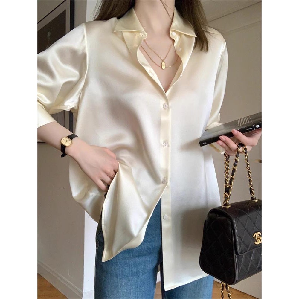 Jual W443 New Fashion Satin Shirt Premium Import/ Kemeja Formal atau ...