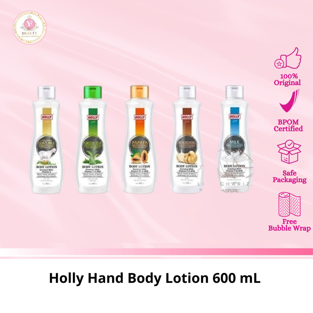 Jual YF Beauty Holly Hand Body Lotion 600 mL (HBL Bengkoang, Pepaya ...