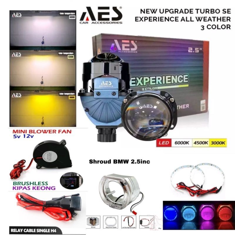 Jual PAKET BILED AES TURBO SE EXPERIENCE 3 WARNA ALL WEATER 2.5INCH ...
