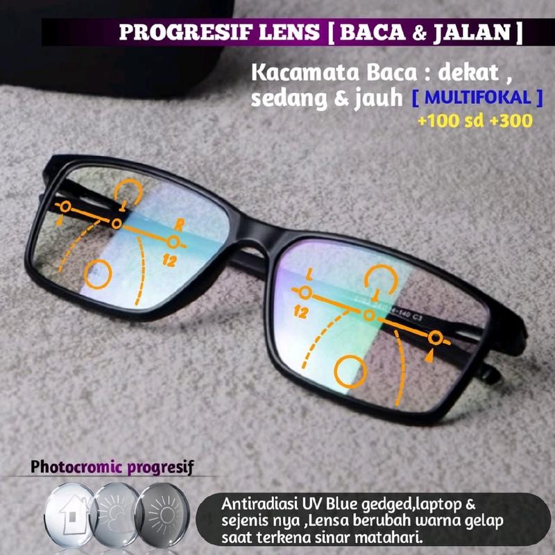 Jual Kacamata Progresif Baca Dan Jalan Lensa Photocromic progresif ...