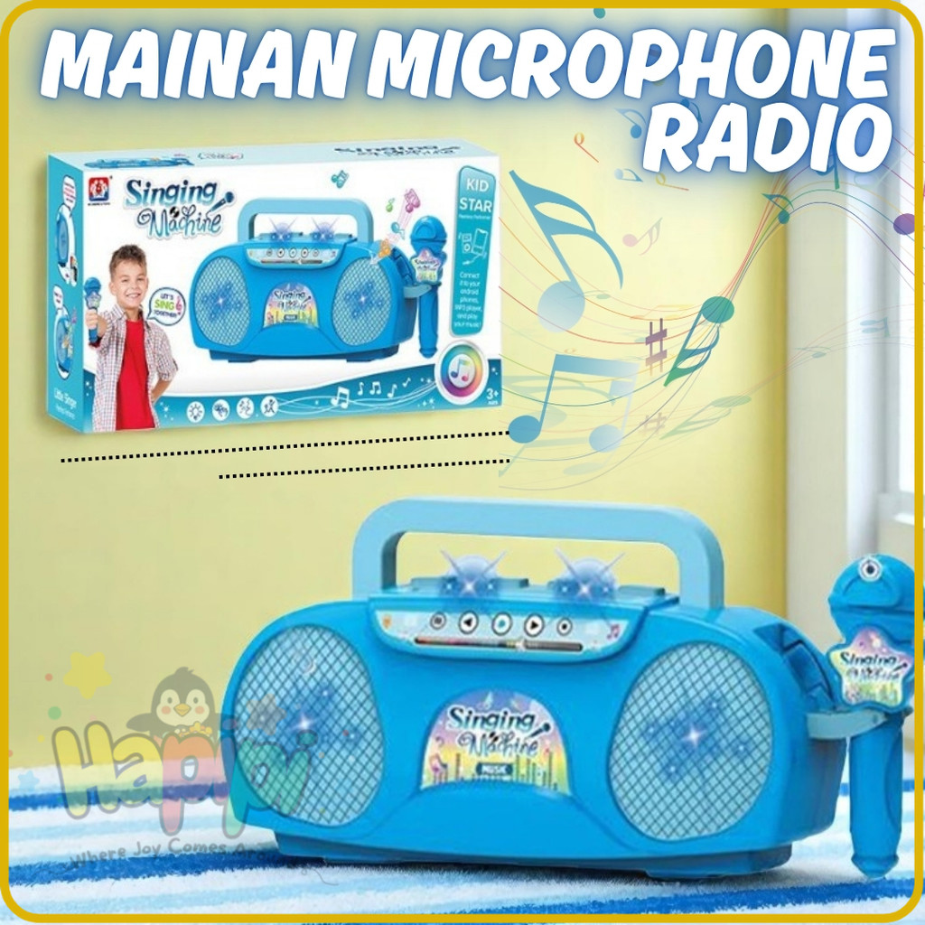 Jual Microphone Anak Mainan Karaoke Music Little Singer Mic Radio ...