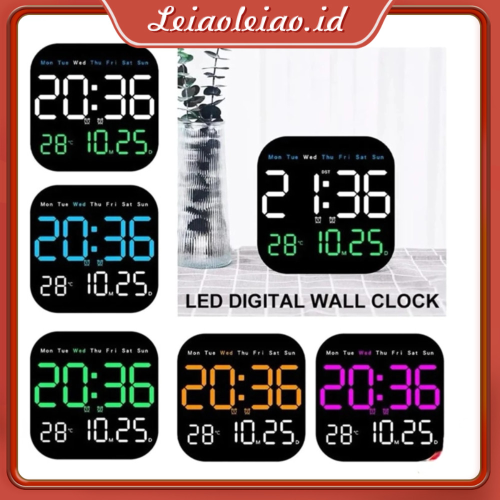 Jual Jam Digital Dinding Dan Meja LED Layar Besar Tampil Hari Tanggal ...