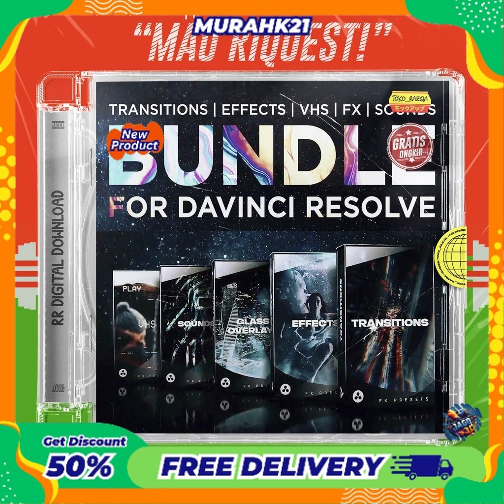 Jual FX Presets Bundle for DaVinci Resolve - Transitions / Effects / VHS / SFX + Video Turtorial ...