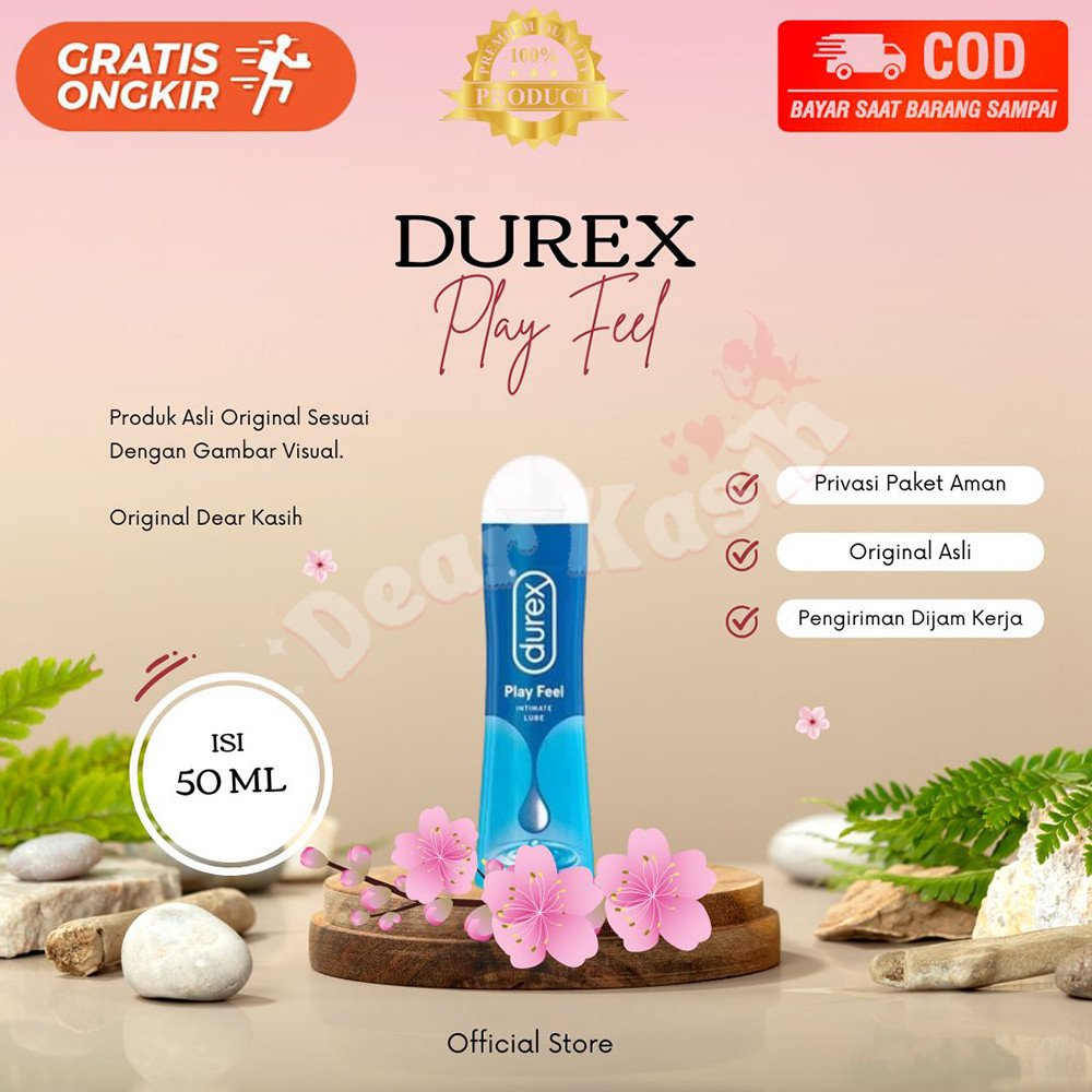 Jual Dear Kasih Online - ReadyGanSiapkemas- Durex Play Feel Lubricant Gel 50 mL Pelumas Pria ...