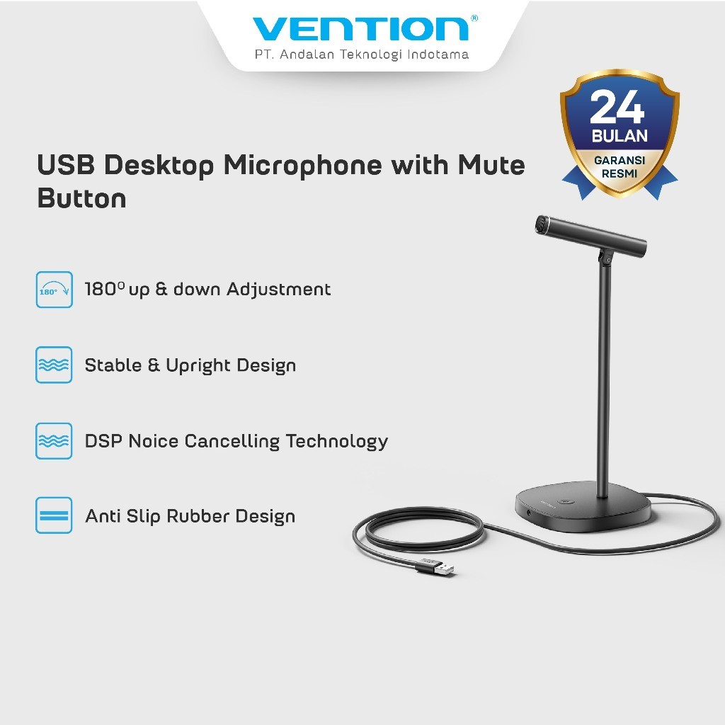Jual Vention USB Dekstop Microphone DSP Noice Cancelling Technology ...