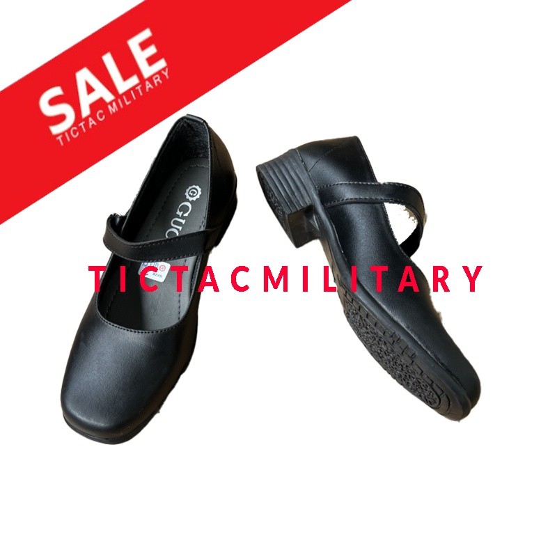 Jual C4 Haffand Sepatu Pantofel Wanita Hitam Hak 3 Cm Cewek Sekolah ...