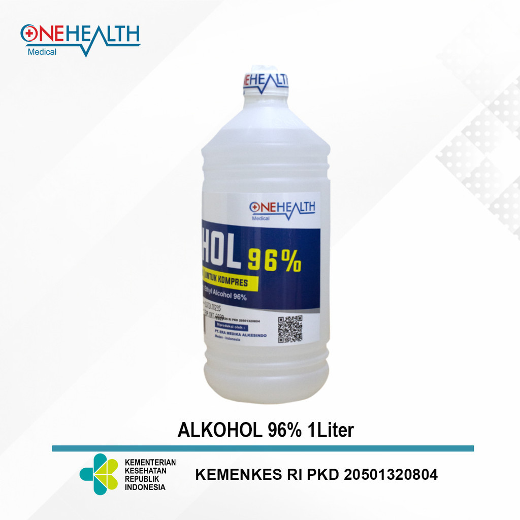 Jual Onehealth Alkohol 96% 1 Liter Cairan Etanol Disinfektan Pembunuh ...