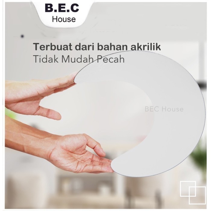 Jual STIKER CERMIN OVAL 3D DINDING Kaca Acrylic Wallpaper Mirror ...