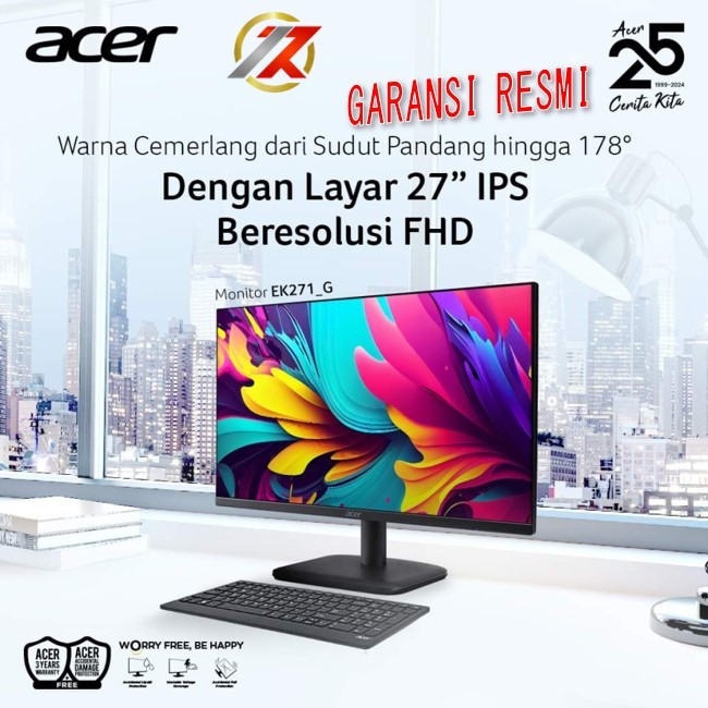 Jual ACER EK271 G EK271G 271G 27" 27 INCH FHD 120Hz 1ms IPS LED | Shopee Indonesia