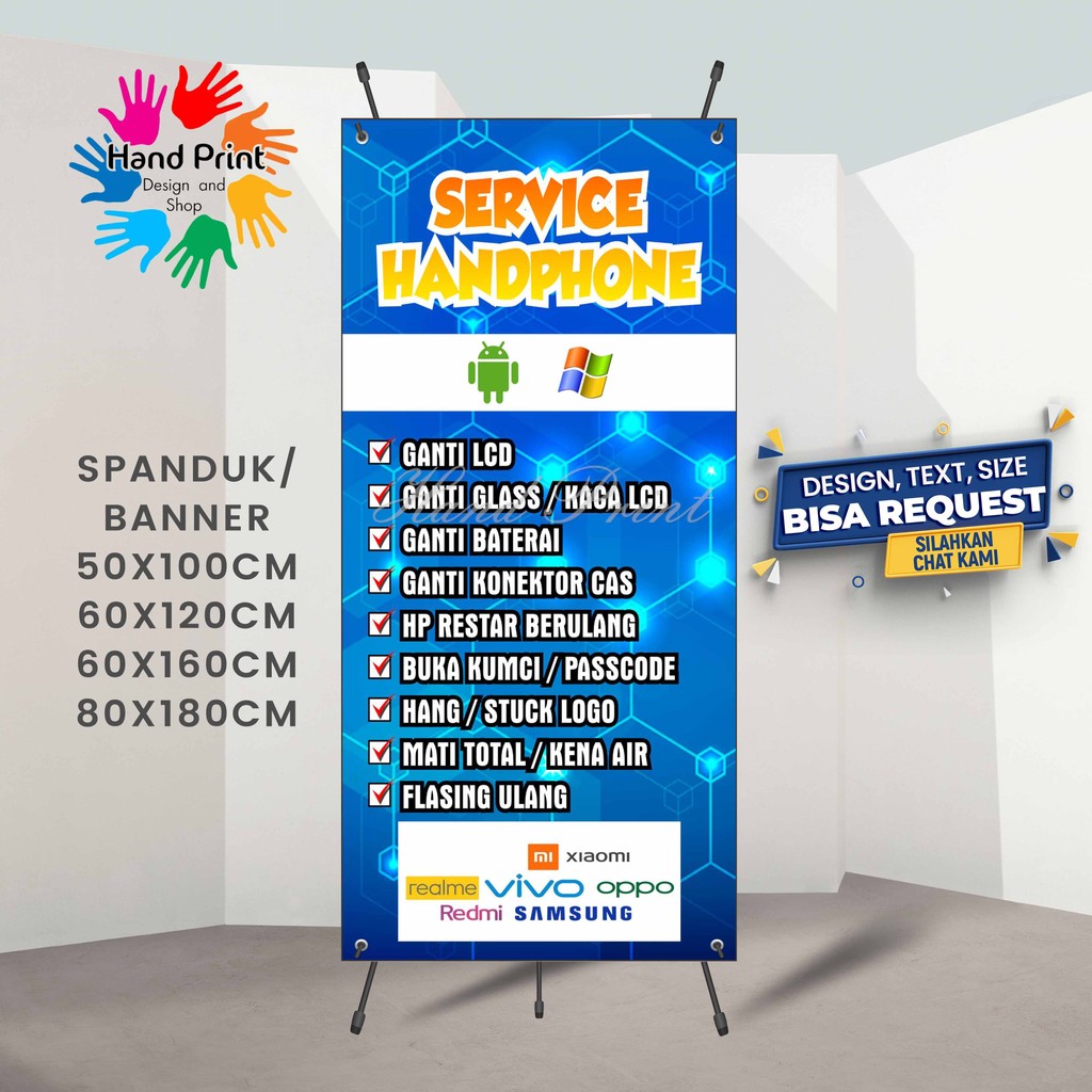 Jual Cetak Spanduk Banner Service Handphone Dan Ganti LCD MMT Spanduk ...