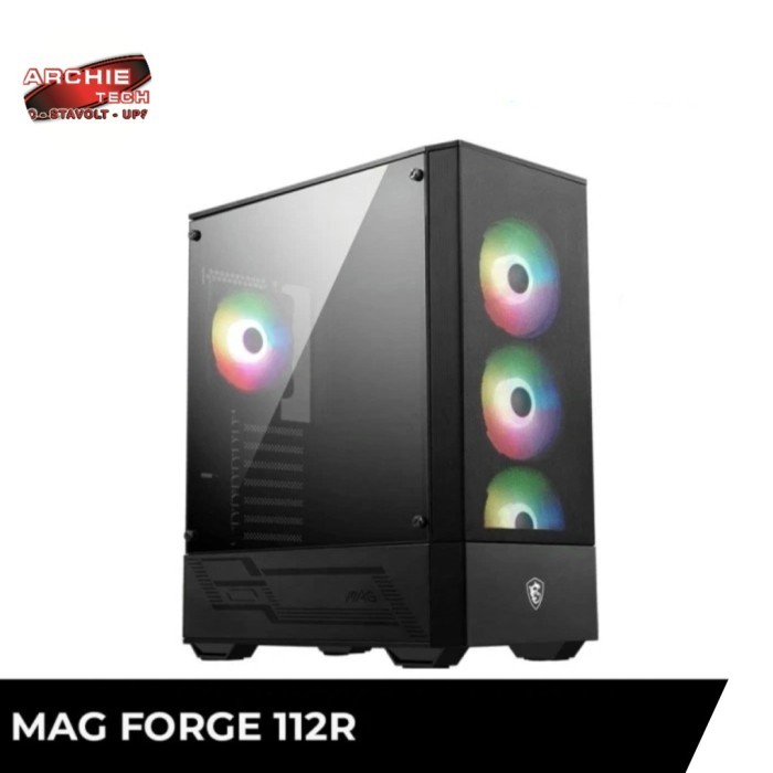 Jual Casing MSI MAG FORGE 112R (Non Psu) include 4 Fan ARGB PC Case ...