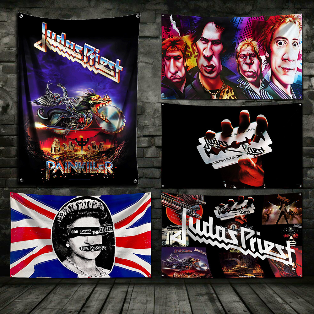 Jual 3x5 Ft Famous British Rock Band Flag Polyester Digital Printing ...
