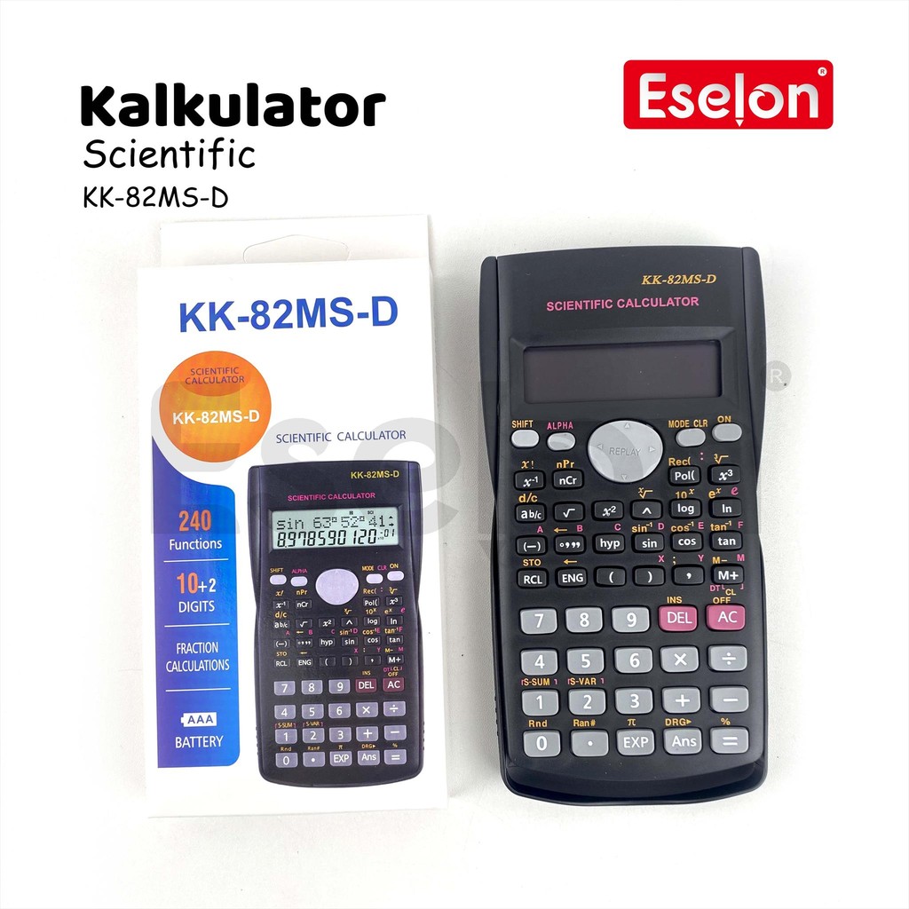 Jual KALKULATOR SCIENTIFIC 12 DIGIT SIN COS TAN Function KK-82MS-D ...