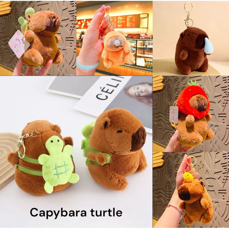 Jual MS0075 【ready】 capybara ballon keychain gantungan kunci ring pop ...
