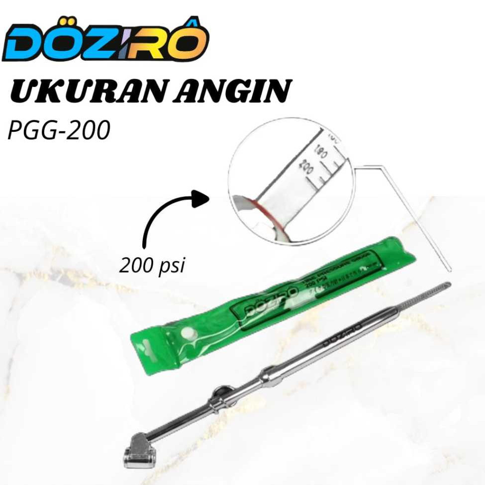 Jual Ukuran Angin PGG-160 PGG-200 Doziro | Alat Ukur Tekanan Angin Ban 160psi 200 psi | Shopee ...