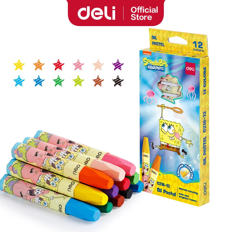 Jual Deli Crayon / Oil Pastel Edisi Spongebob Squarepants 12/18/24 ...