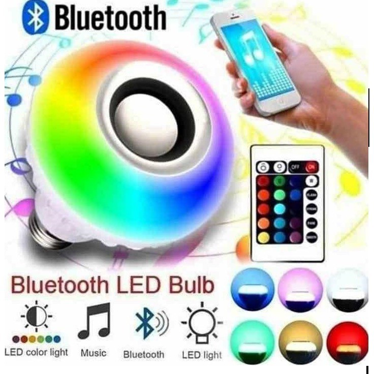 Jual lampu bohlam speaker bluetooth 2 in 1 speaker lampu led | Shopee ...