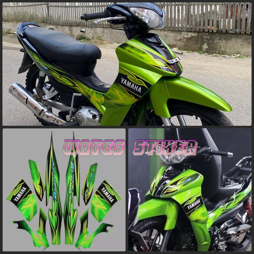 Jual Striping Decal Polet Sticker yamaha jupiter z hijau 2009 2010 ...