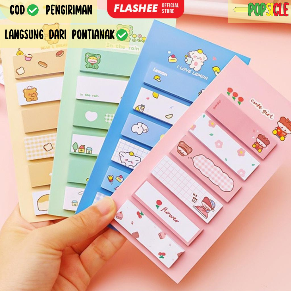 Jual Sticky Notes Memo Lucu Penanda Buku Stationery Sticky Note Label ...