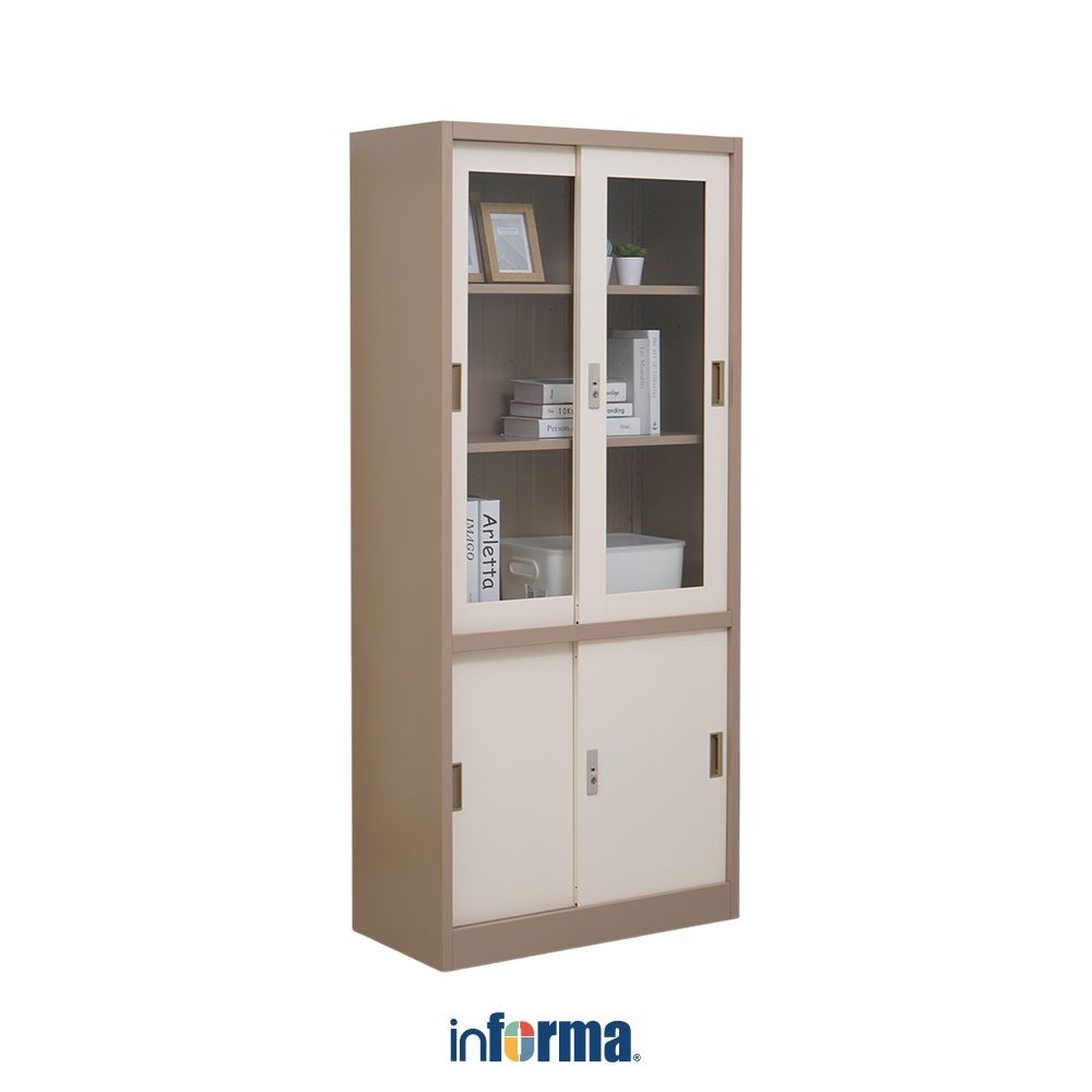 Jual Informa Kiev Lemari Arsip Kantor Metal Slide Half - Cokelat Muda ...