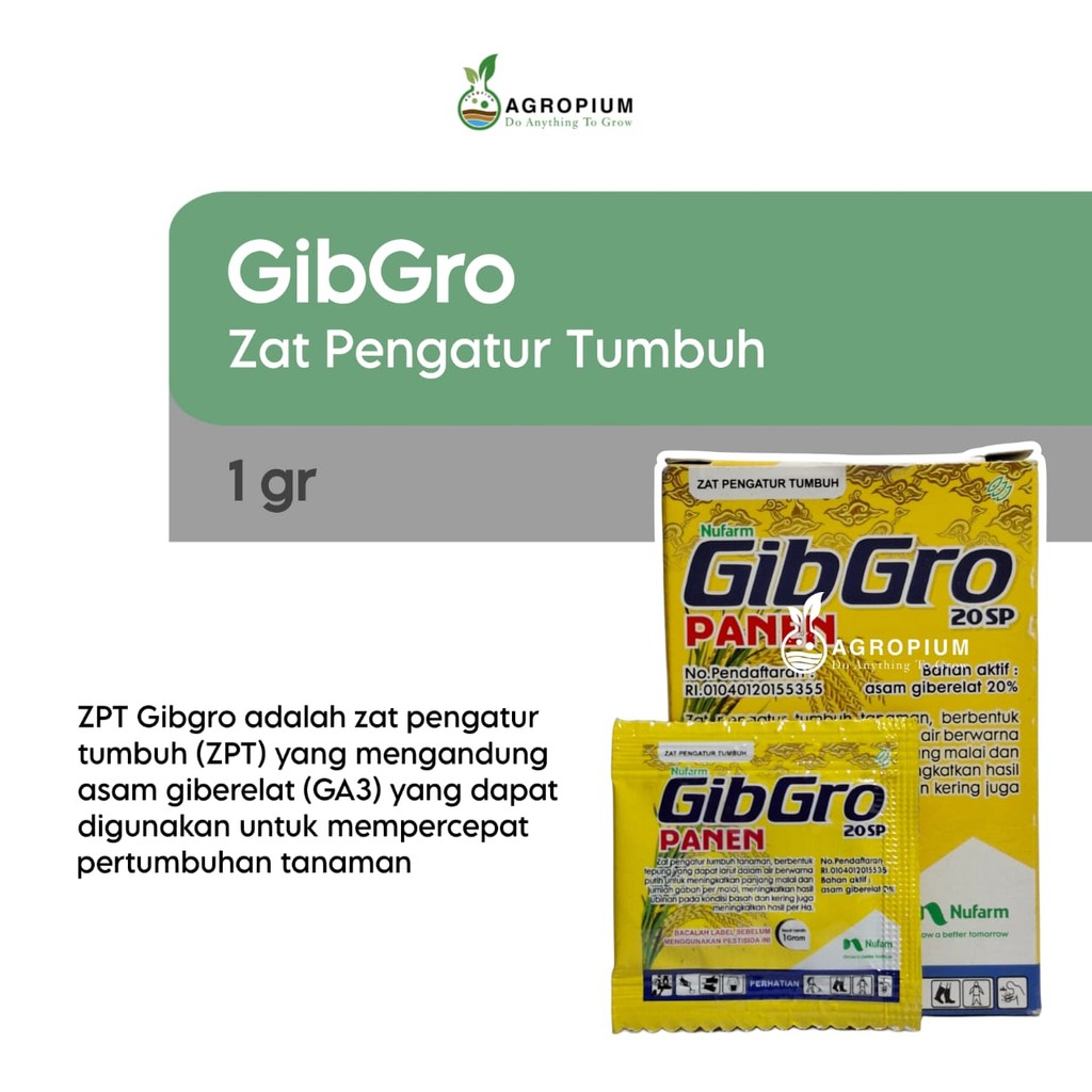 Jual Zpt GIBGRO Panen 20 SP 1 gram Zat Pengatur Tumbuh | Shopee Indonesia