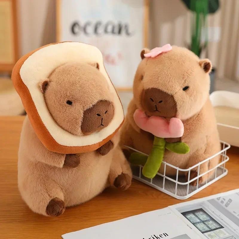 Jual Kawaii Anime Capybara Bread Plush Toy Creative Stuffed Animals ...