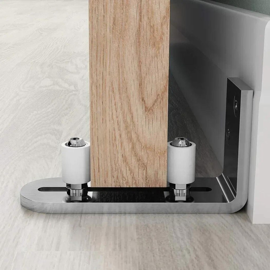 Jual Stainless Steel Barn Door Floor Guide Chrome Fully Adjustable ...