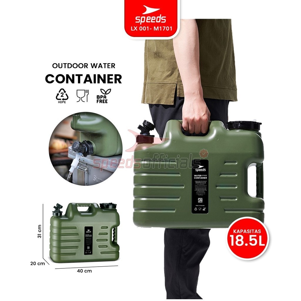 Jual SPEEDS Water Tank HDPE Container Water 18.5L Food Grade Tank Galon ...