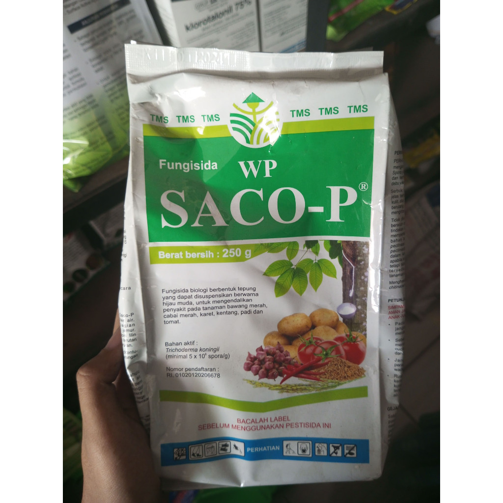 Jual Fungisida Saco-P WP Isi Bahan Aktif Trichoderma koningii (5x10 ...