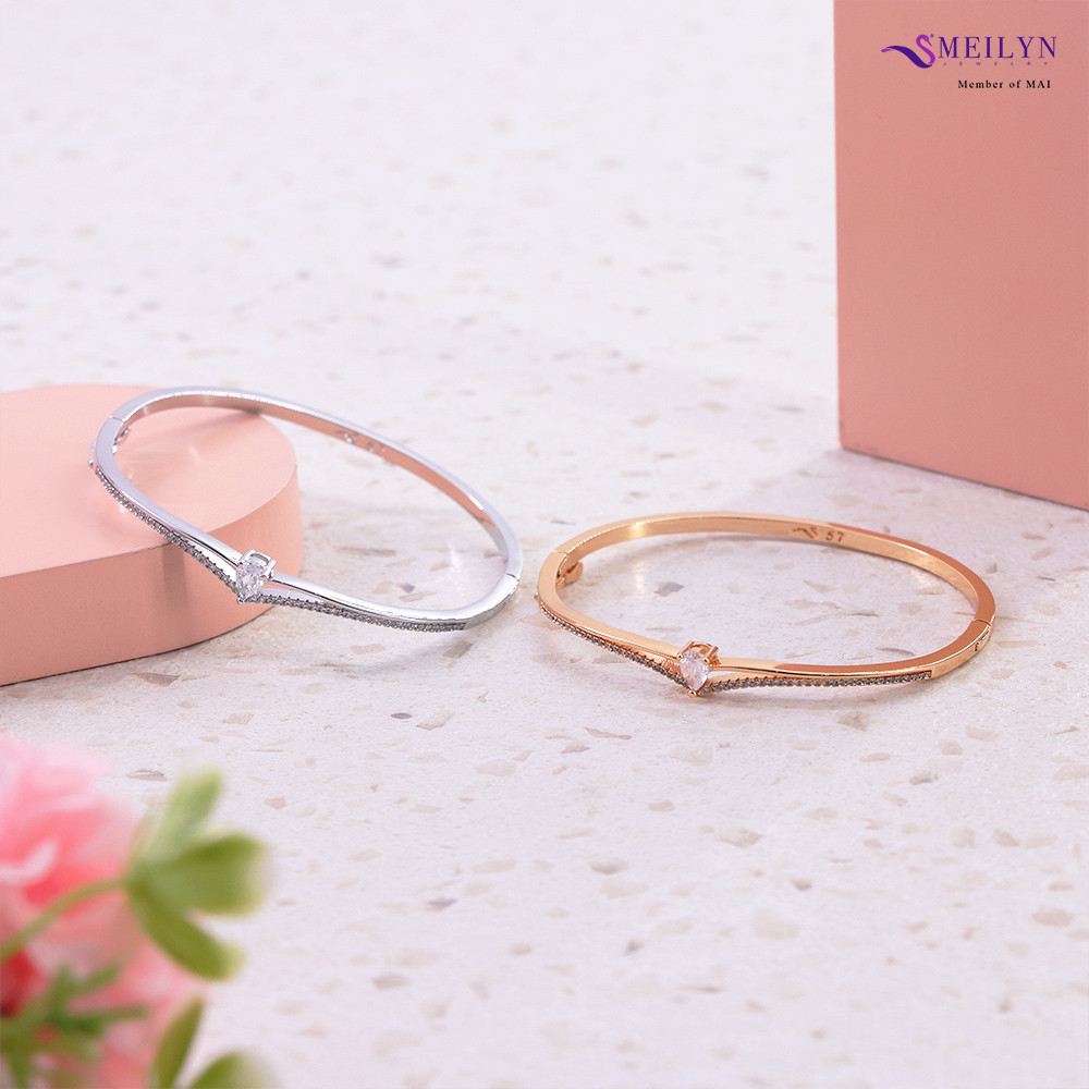 Jual MEILYN Gelang Bangle Wanita Motif Gemma Permata V Tetes GG3 Fuji ...