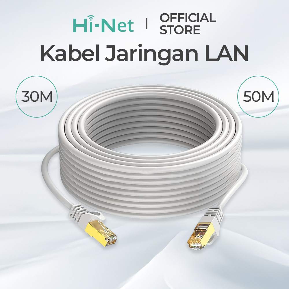 Jual Hi Net Kabel Ethernet Gigabit Kategori 6 untuk pemantauan router komputer CAT6 30m/50m ...