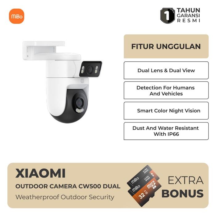 Jual Xiaomi Outdoor Camera CW500 Dual – CCTV Outdoor 4MP | Dual Lens ...
