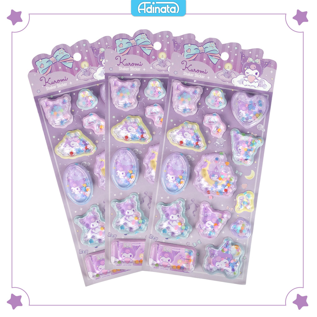 Jual Kuromi Water Shaker Stickers 2532-6141 - Adinata / Sticker ...