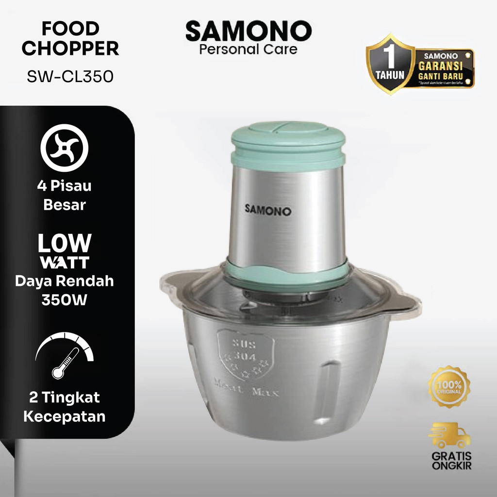 Jual SAMONO Chopper Stainless 2L Hemat Daya 4 Mata Pisau Food Grade ...