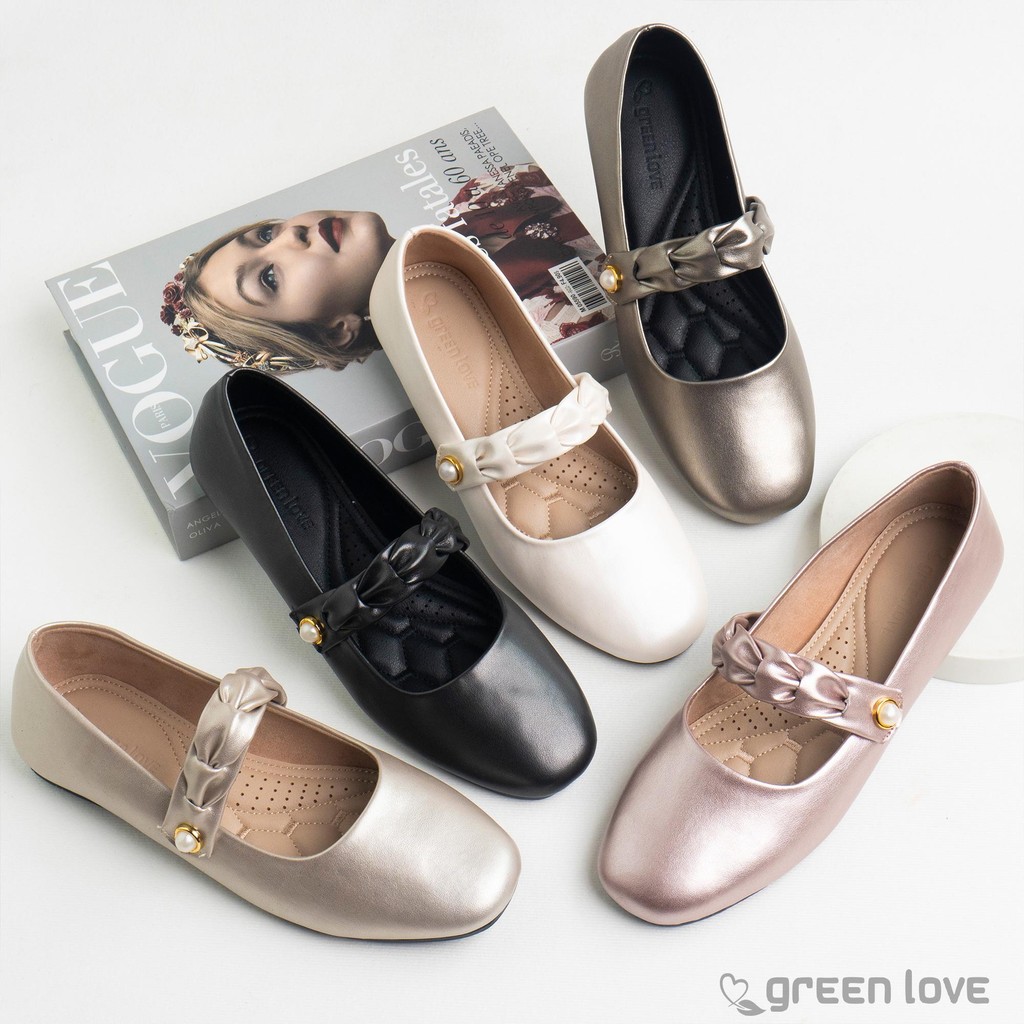 Jual Green Love Sepatu Flatshoes Wanita JOSEPHINE | Shopee Indonesia