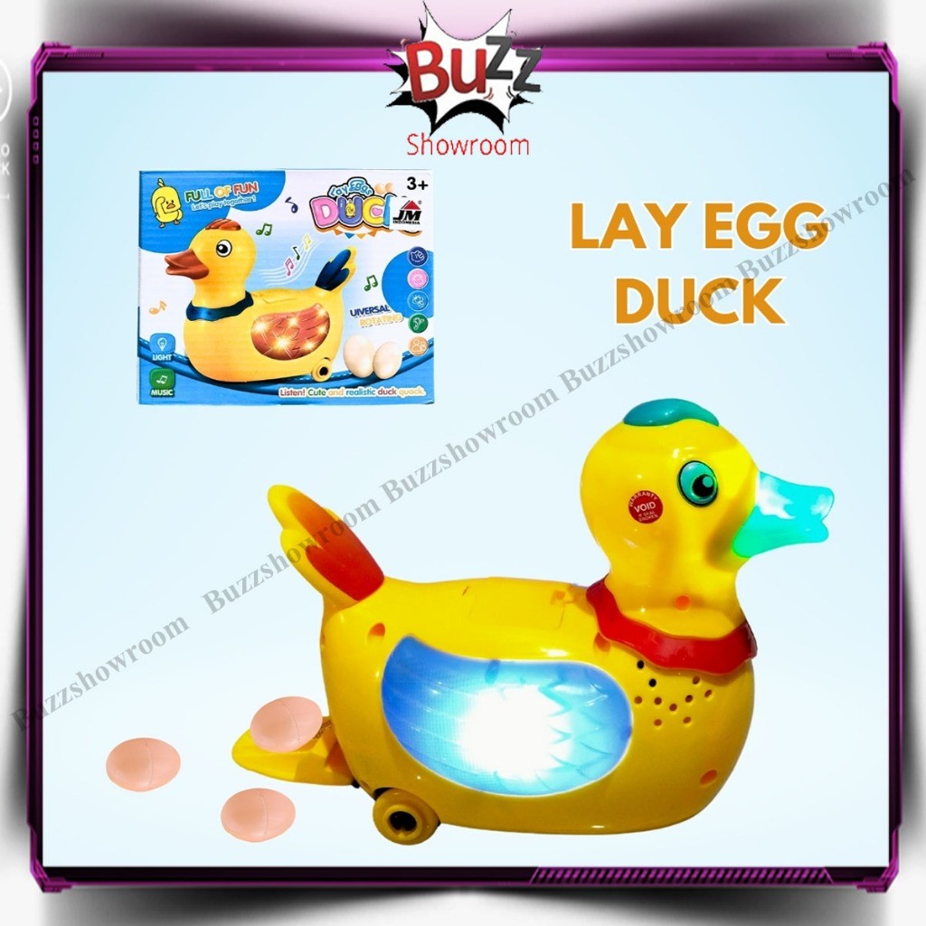 Jual PROMO Mainan Bebek Bertelur Jalan Bump And Go Musik Dan Lampu Lay ...