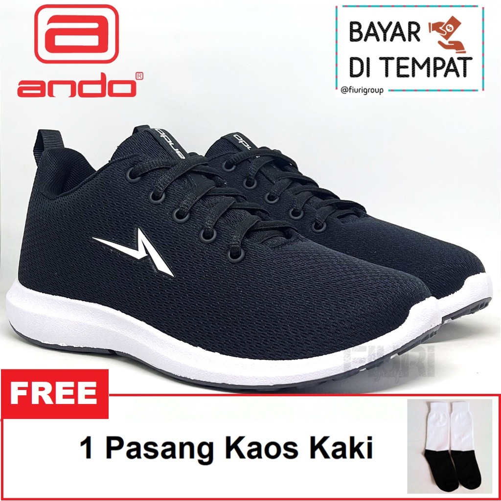 Jual FIURI - ANDO ORIGINAL - PINO LIAM SIP 33-43 HITAM PUTIH - SNEAKERS SPORT KANVAS SOL KARET ...