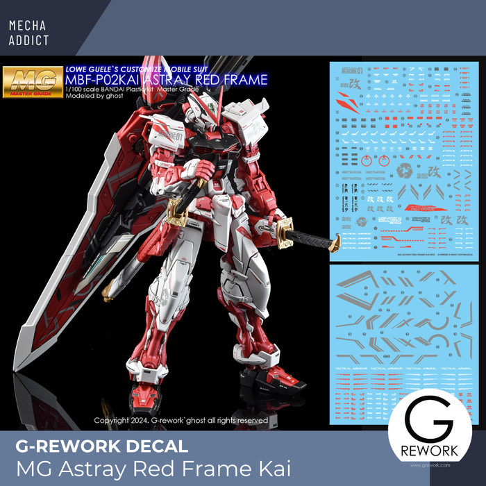 Jual Water Slide Decal MG Gundam Astray Red Frame Kai by G-rework ...