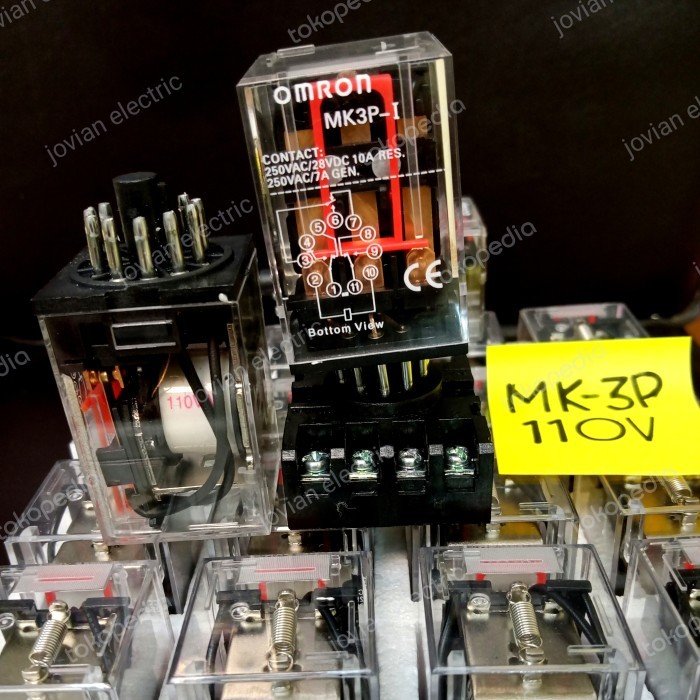 Jual BO99 set relay Omron mk3p i 110vac 11kaki plus soket original ...