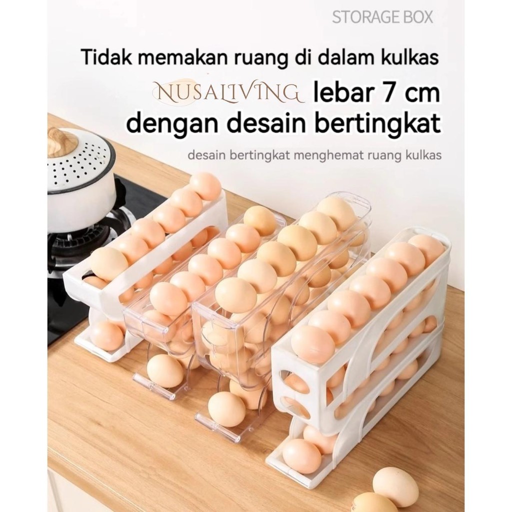 Jual Rak telur 4 tingkat NusaLiving Tempat Penyimpanan Telur Tingkat ...