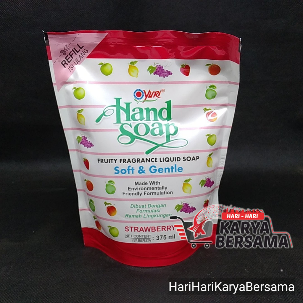 Jual SABUN CUCI TANGAN YURI HAND SOAP SOFT & GENTLE STRAWBERRY REFILL ...
